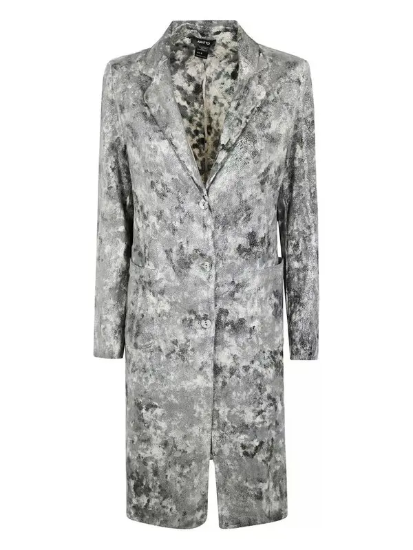 Avant Toi Lurex Abstract-print Coat