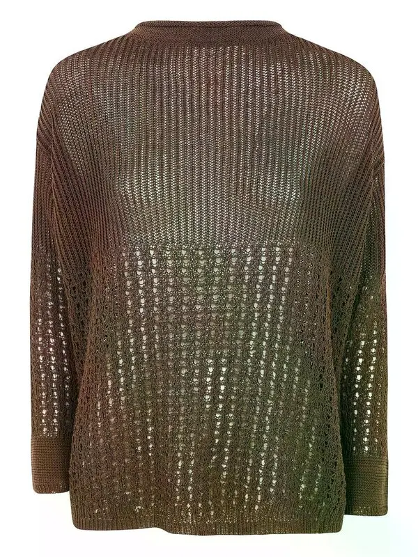 Max Mara Open-knit Sweater - Brown