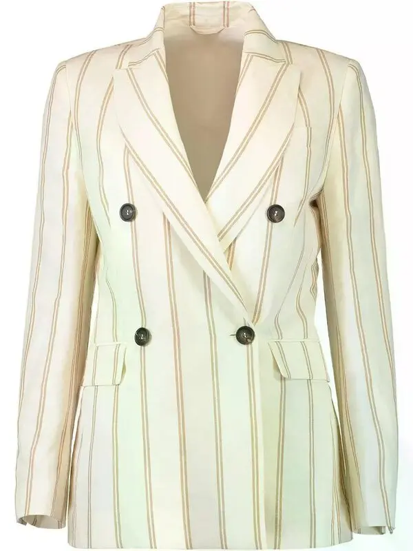 Brunello Cucinelli Striped Blazer - Neutrals