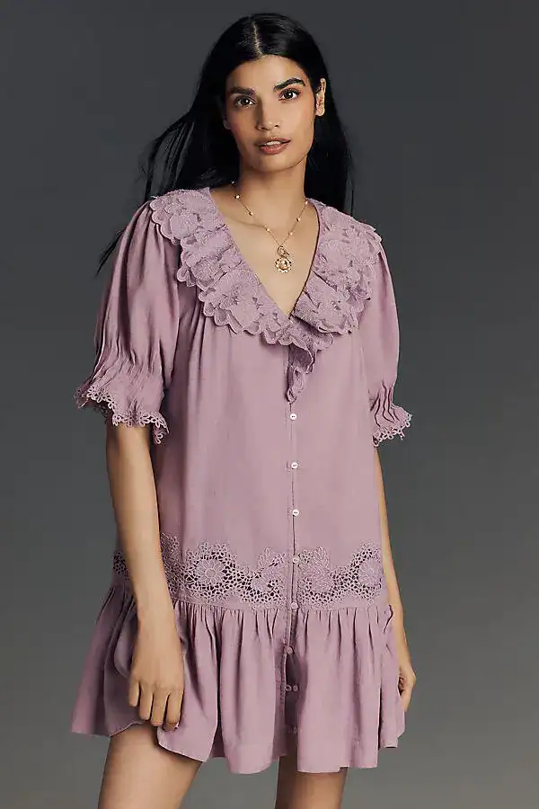 long sleeve midi linen dress Fit and flare midi summer linen dress 4896 main image 1