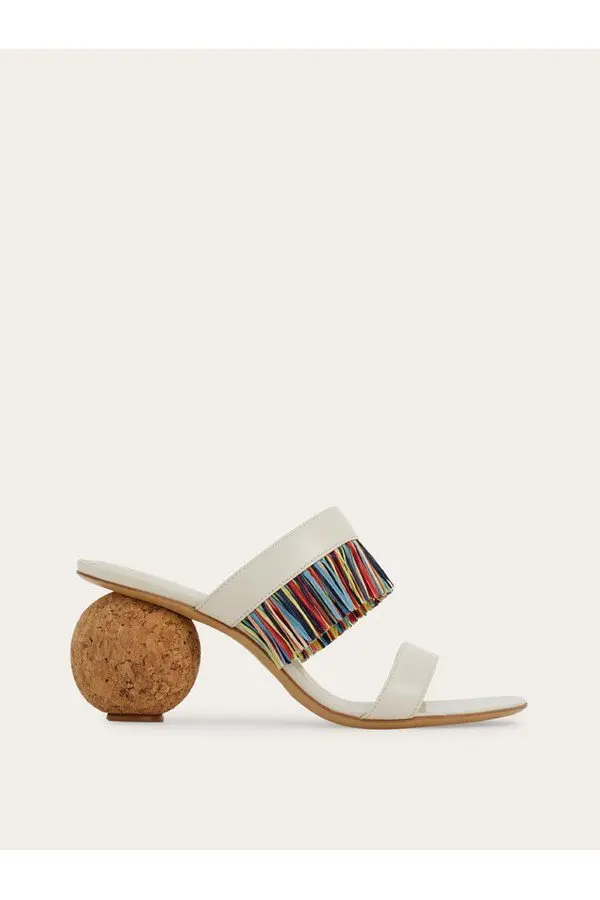 FERRAGAMO Fringed Sandal - Multicolor