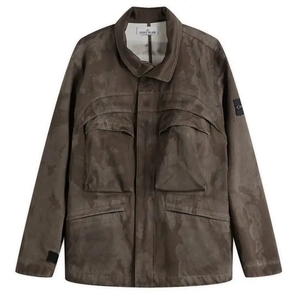 Stone Island Raso Gommato 3l Laser Camo Field Jacket