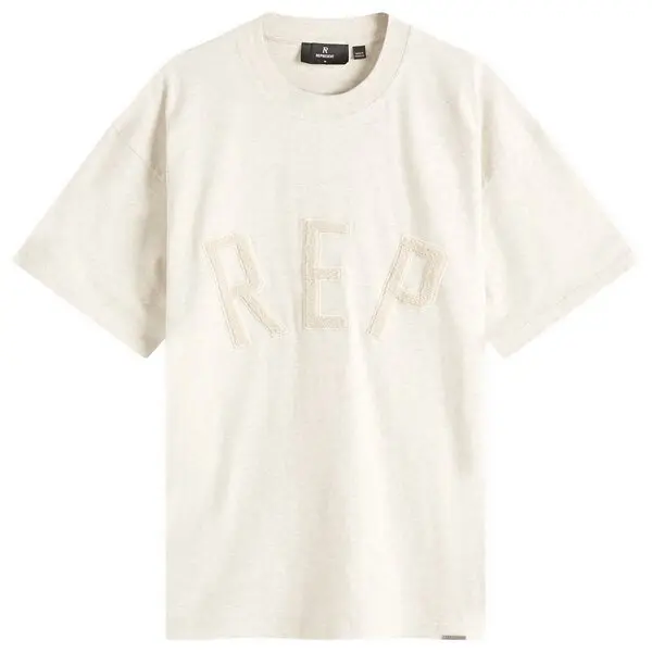 REPRESENT Rep Applique T-shirt - Ice Grey Marl