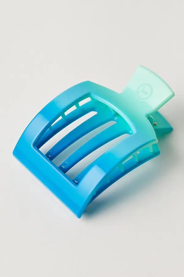 TELETIES Small Flat Square Clip - Pool Side