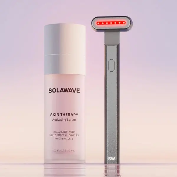 SOLAWAVE 4-in-1 Red Light Therapy Skincare Wand & Activating Serum Kit - Charcoal