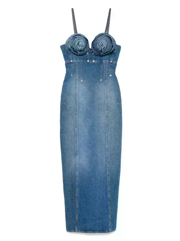 white christmas dresses Jean Paul Gaultier Denim Patchwork Dress main image 1