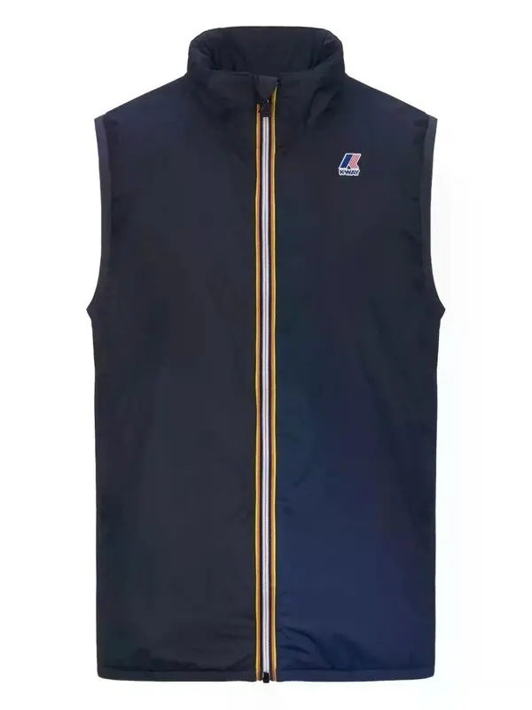K-WAY Logo-embroidered Gilet - Blue