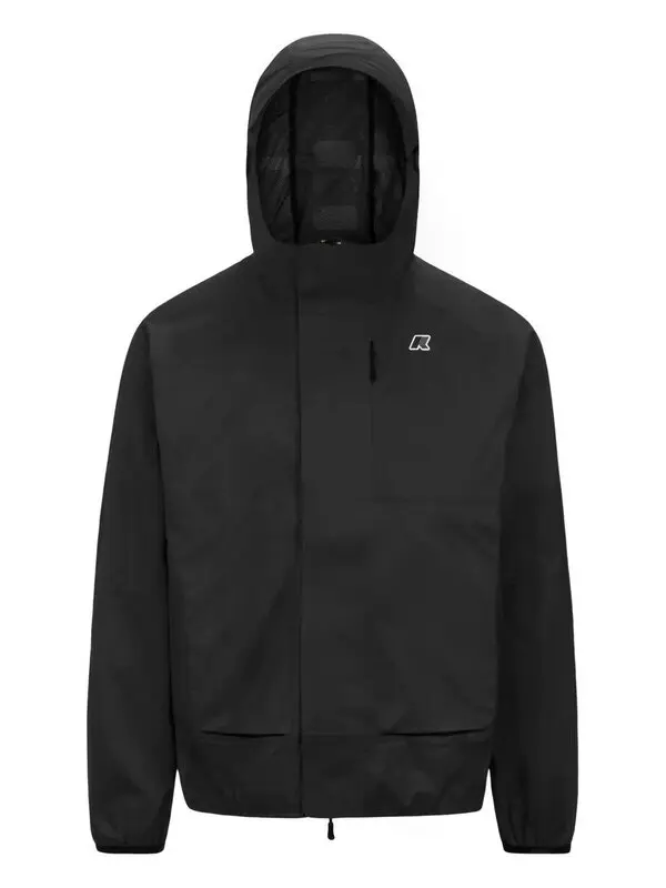 K-WAY Logo-appliqué Jacket - Black
