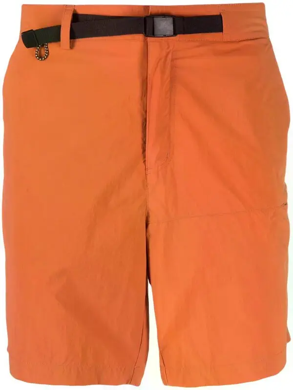 K-WAY Belted Nylon Shorts - Orange