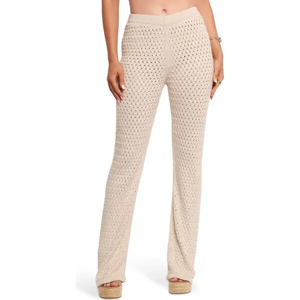 PETAL & PUP Fonte Open Knit Straight Leg Pants