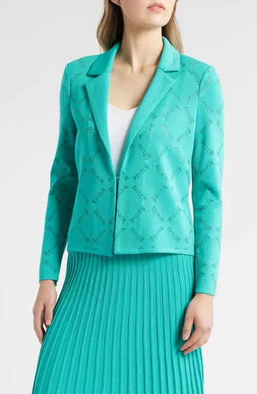Ming Wang Burnout Knit Jacket