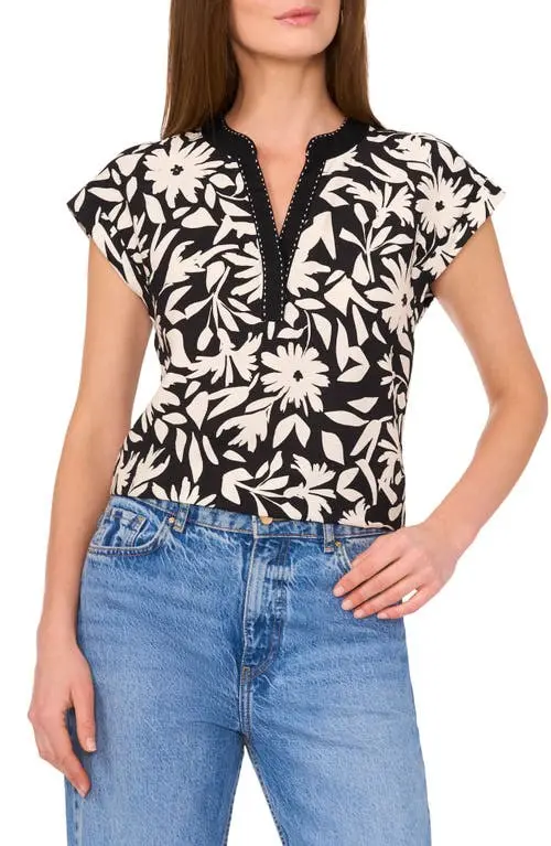 Vince Camuto Floral V-neck Top