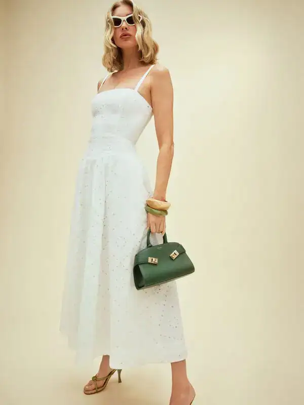 Reformation Katarin Midi Dress In White - 50% Off | Editorialist