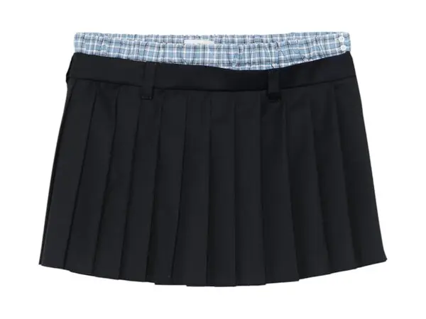 Miu Miu Batavia Skirt - Bleu