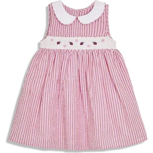 Jojo Maman Bebe Stripe Ladybug Embroidered Dress In Pink - 72% Off |  Editorialist