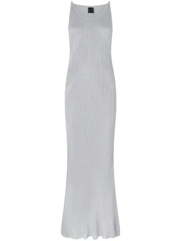 Pinko Knitted Maxi Dress - Grey