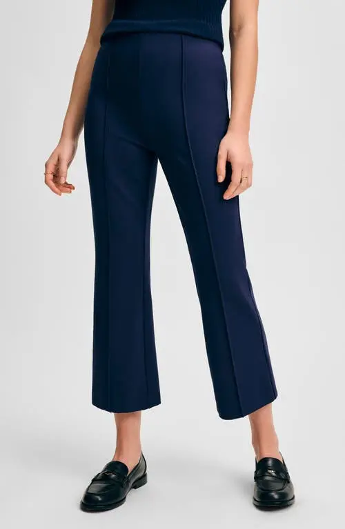 ISAAC MIZRAHI NEW YORK Ponte Kick Flare Ankle Pants - Navy
