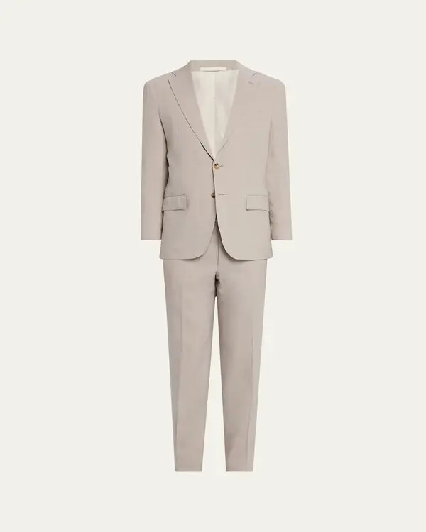 Kiton Linen-wool Solid Suit