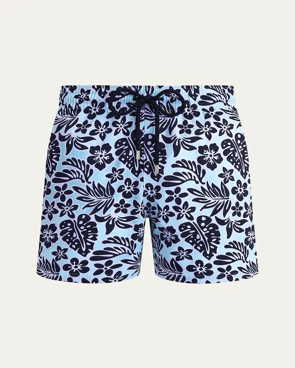 Vilebrequin Leaf-print Swim Shorts