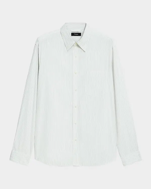 Theory Weekend Long-sleeve Stripe Shirt