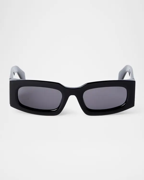 Off-White Cary Rectangle Sunglasses - Black Dark Grey