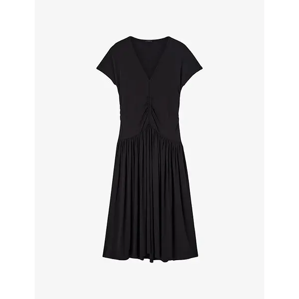 JOSEPH Isaure Short-sleeve Crepe-jersey Midi Dress