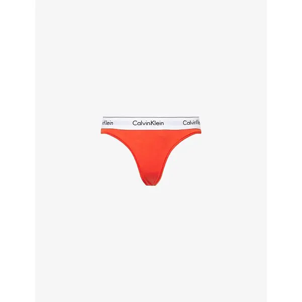 Calvin Klein Icon Modal Cotton-blend Thong - Molten
