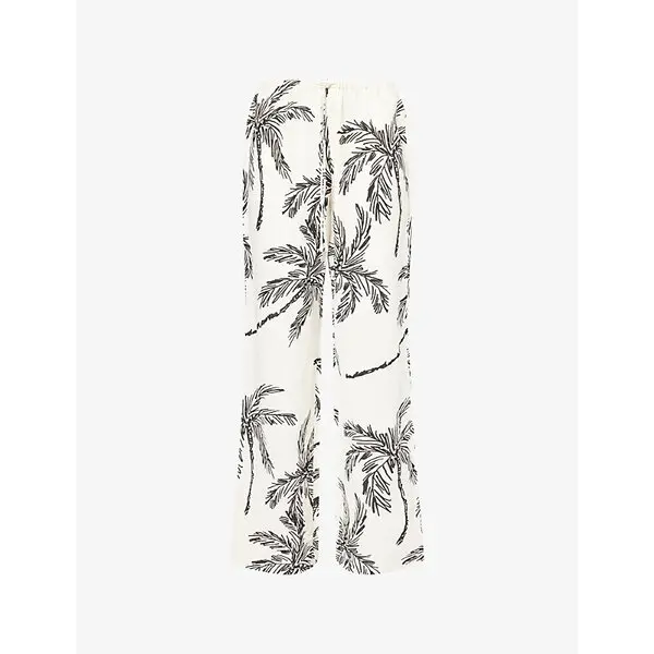 4TH & RECKLESS Yasmina Floral Print Wide-leg Trousers