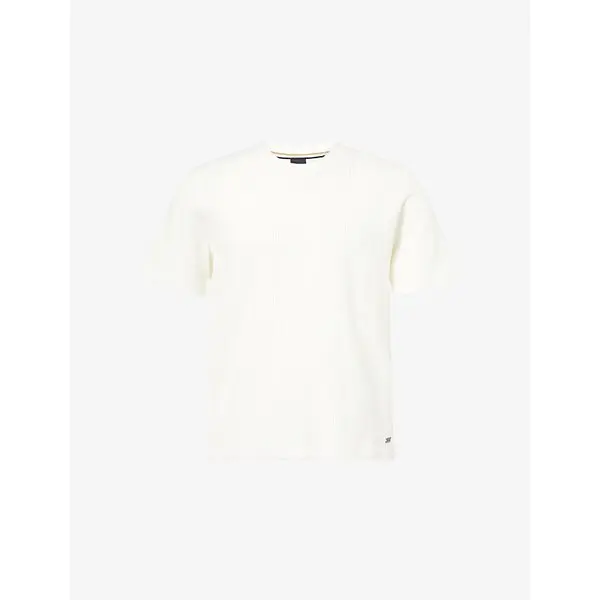 Hugo Boss Structure Waffle-texture Cotton-blend T-shirt