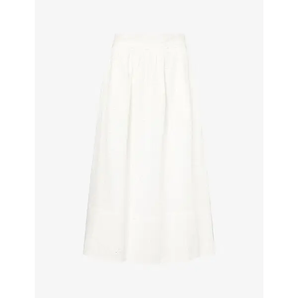 Paige Cotton-poplin Midi Skirt