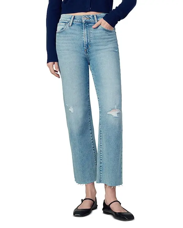Joe's Jeans The Blake Cropped High-rise Wide-leg Jeans - Immaculate