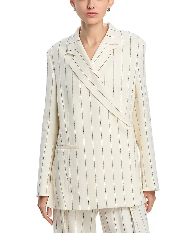 Hugo Boss Janka Linen-blend Relaxed Fit Suit Jacket