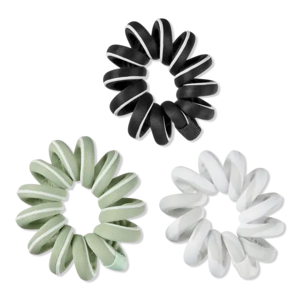 SCUNCI Fabric-wrapped Spiral Hair Ties