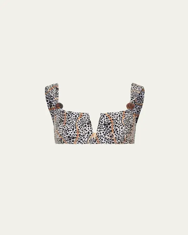 PatBO Speckled Poa Bralette Bikini Top