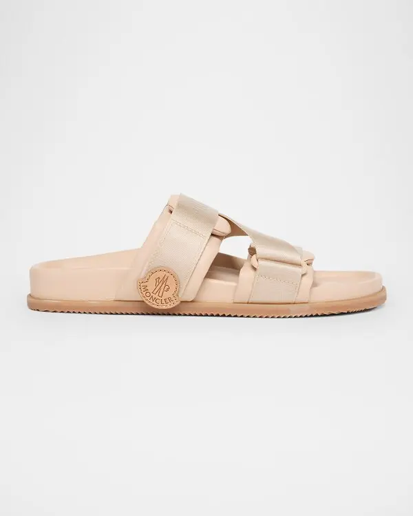 Moncler Mon Summer Leather Crisscross Sandals - Mahogany Rose
