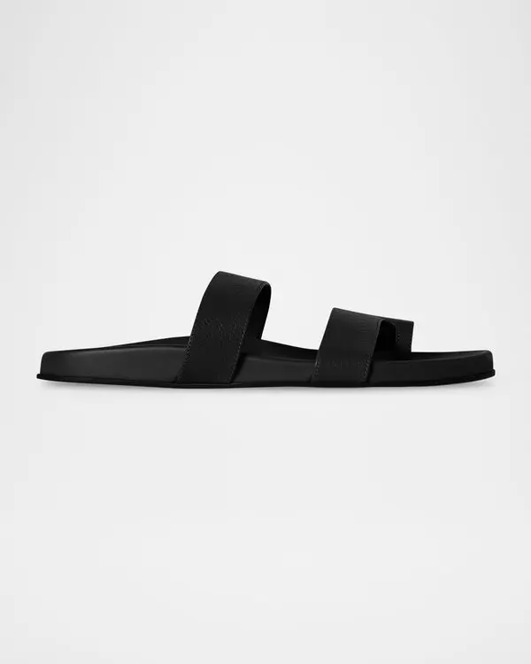 THE ROW Hugh Leather Toe-ring Sandals - Black