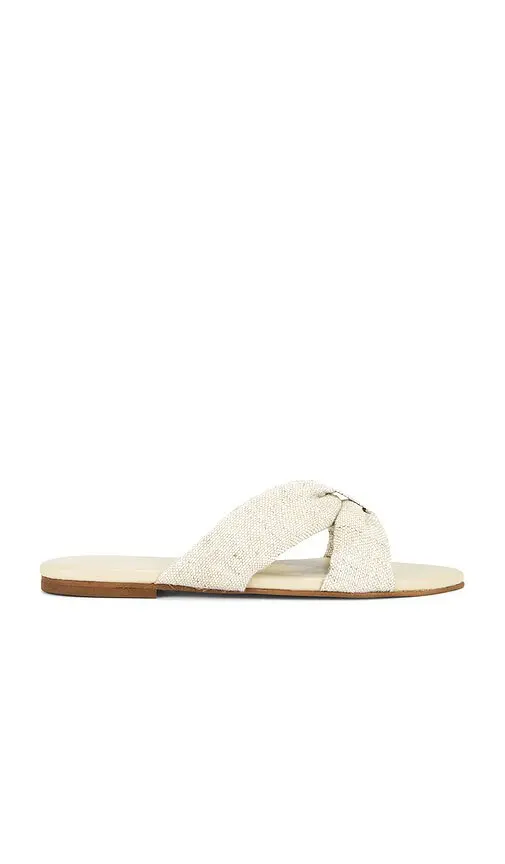 Kaanas Banha Criss Cross Linen Sandals