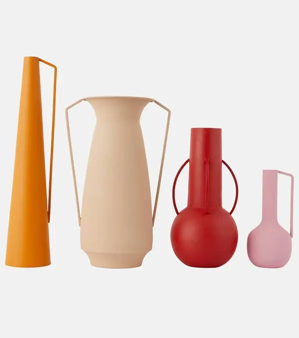 POLSPOTTEN Roman Set Of 4 Metal Vases - Multicoloured