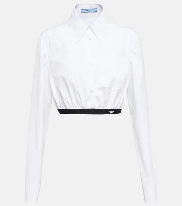 Prada Cropped Cotton Shirt