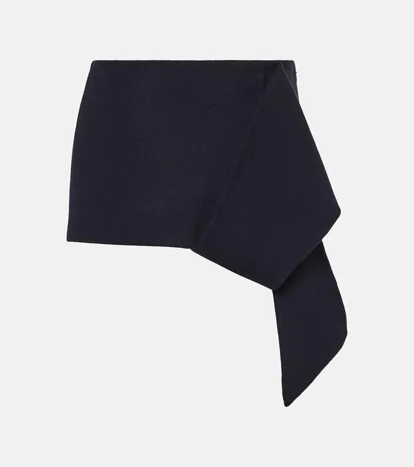 Prada Wool And Cashmere Miniskirt - Blue