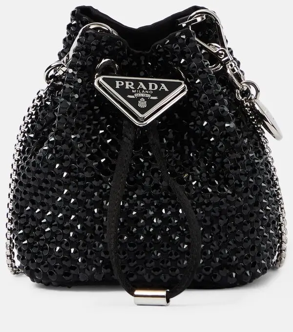 Prada Mini Embellished Bucket Bag