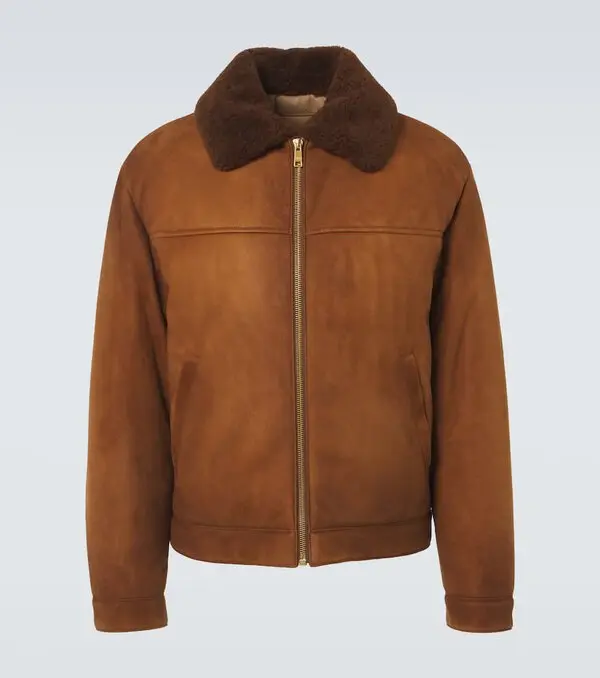 Prada Shearling-trimmed Suede Jacket