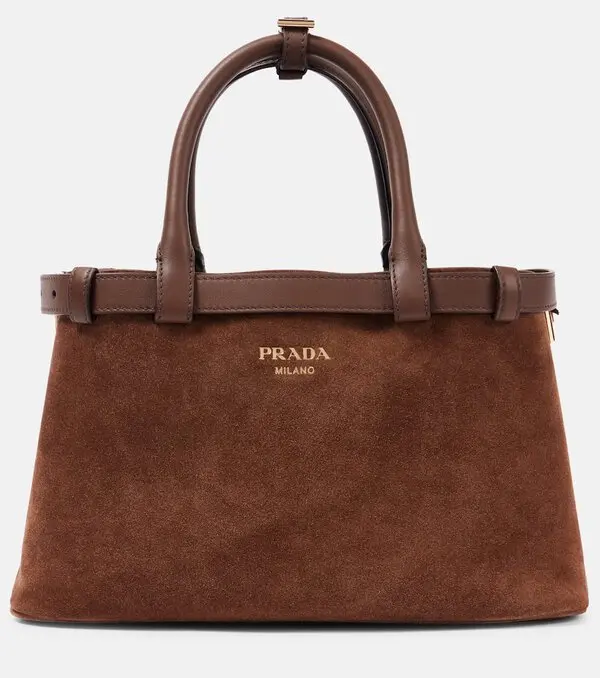 Prada Small Suede Tote Bag