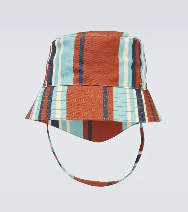 Prada Striped Cotton Bucket Hat