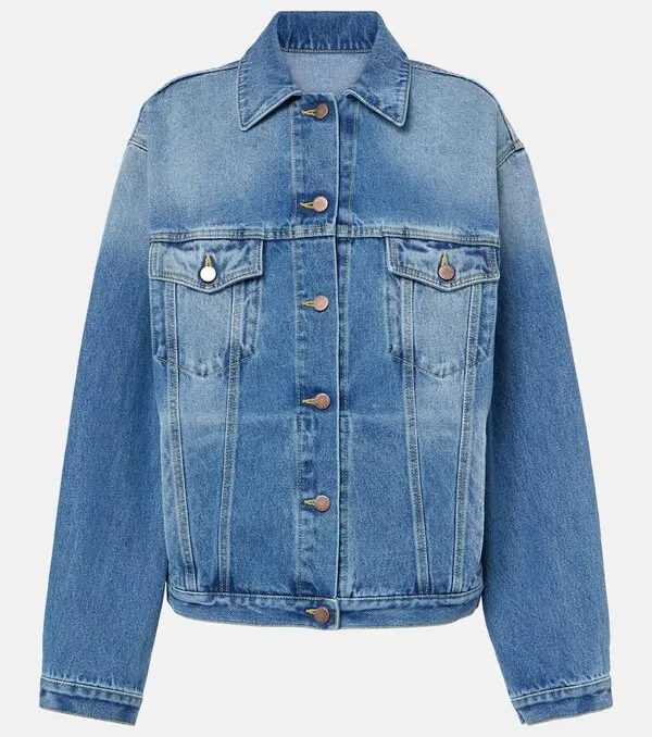 Prada Oversized Denim Trucker Jacket - Blue