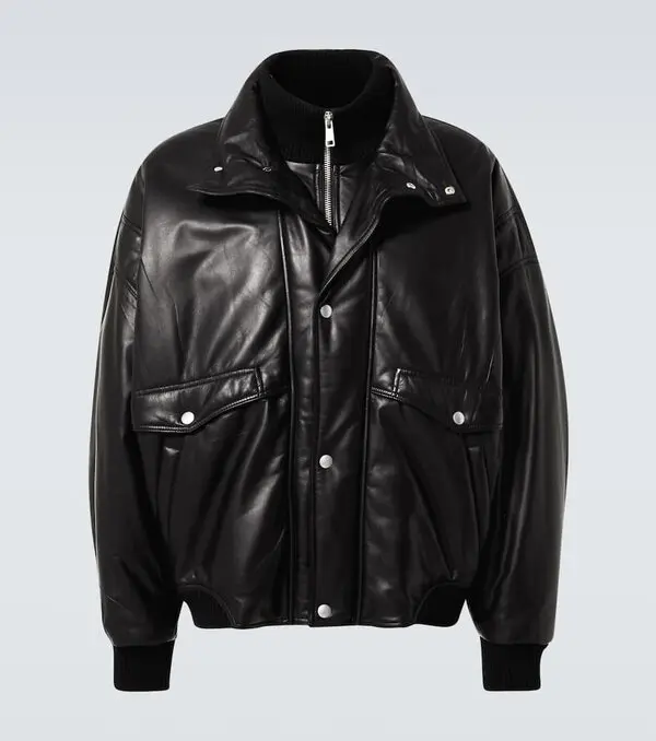Prada Leather Bomber Jacket