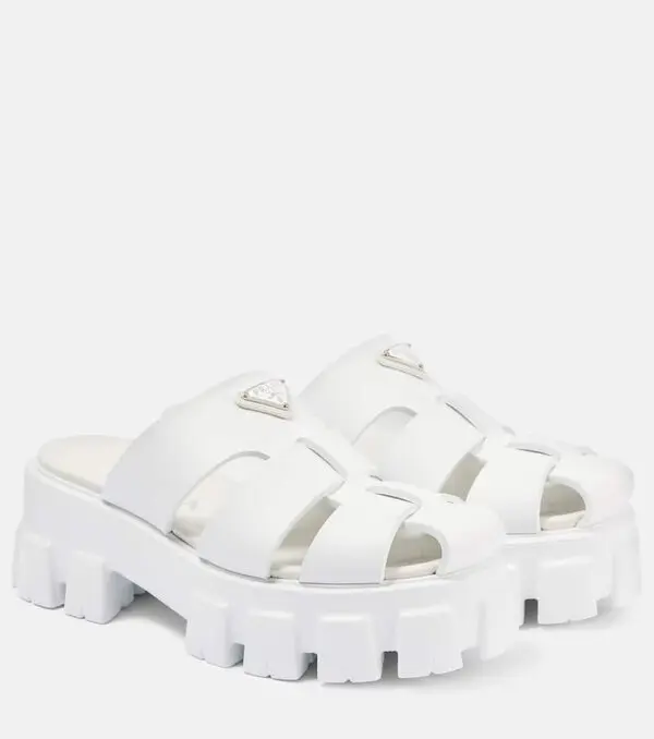 Prada Platform Sandals - White