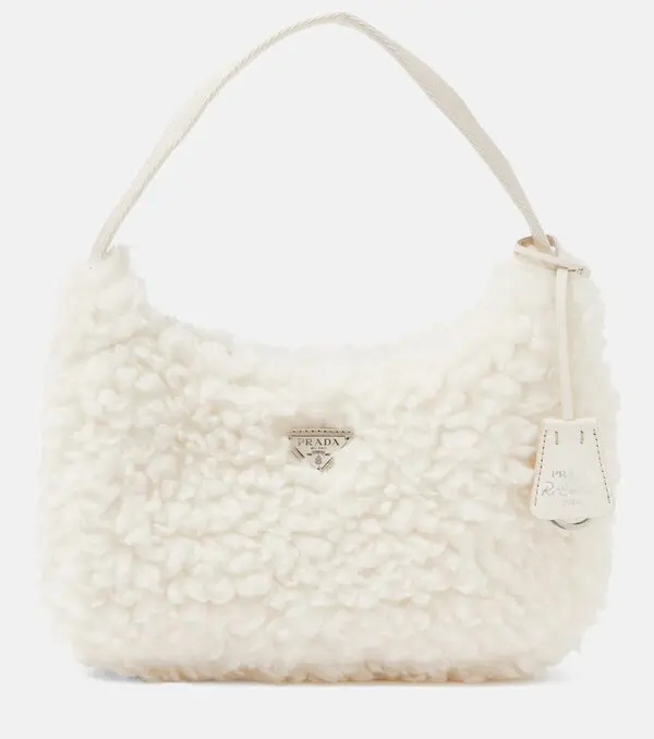 Prada Re-edition 2000 Mini Shearling Shoulder Bag