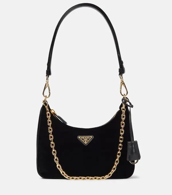 Prada Re-edition Small Velvet Shoulder Bag