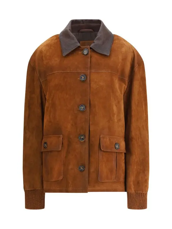 VALSTAR Suede Jacket - Brown
